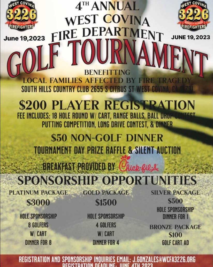 Golf Registration – West Covina Firefighters