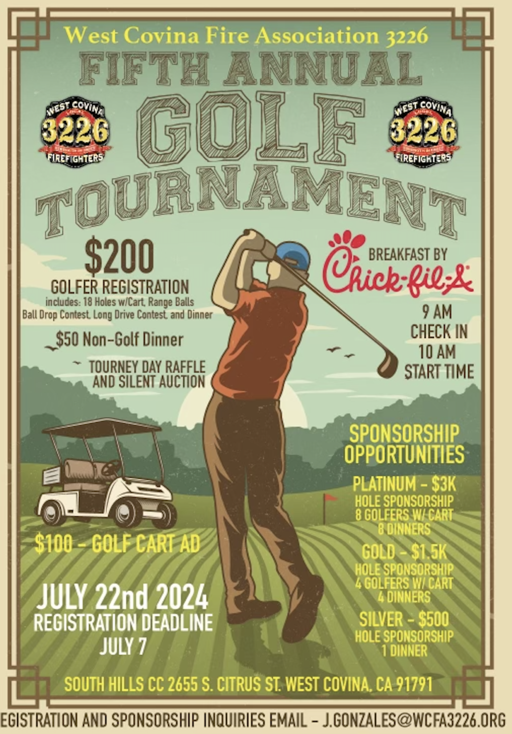 Golf Registration – West Covina Firefighters